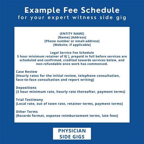 Printable Expert Witness Invoice Template