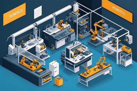 Premium Photo Robotics Lab With 3d Printers Vector Lasercutting Machines