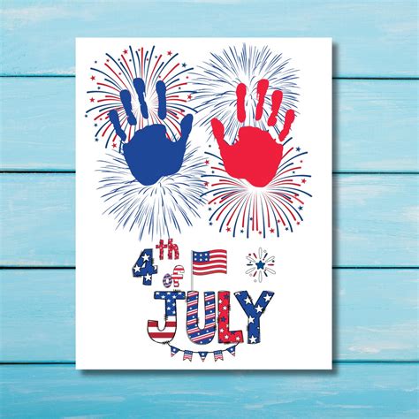 4th Of July Handprint Art 4th Of July Activity Handprint Art