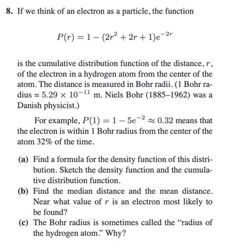 Solved If We Think Of An Electron As A Particle The Chegg Com