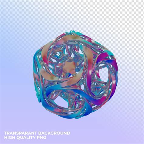 Premium Psd Psd Transparant Chrome Render Shape