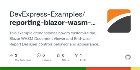 Github Devexpress Examplesreporting Blazor Wasm Customization This