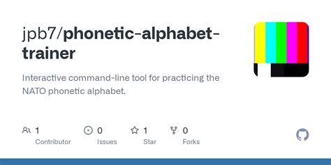 Github Jpb7phonetic Alphabet Trainer Interactive Command Line Tool
