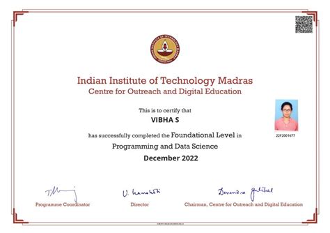 Vibha S On Linkedin Datascience Iitmadras Foundationlevel Bsdegree