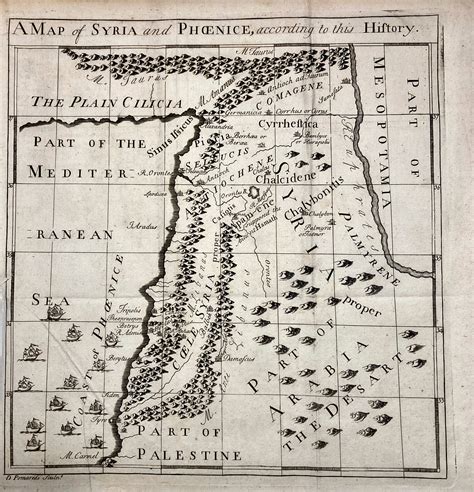 A Map Of Syria And Phoenice According To This Hiftory Faulkner Kee Books And Maps