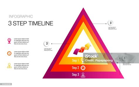 Triangle Infographic Template 3 Step Stock Illustration Download