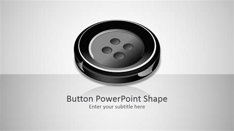 D Button PowerPoint Shape SlideModel