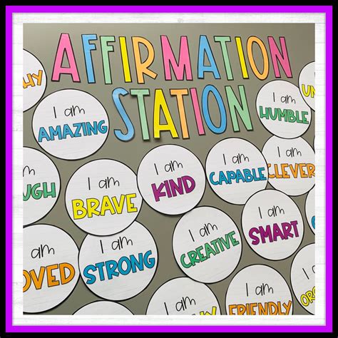 Affirmation Station Classroom Display I Am Digital Download