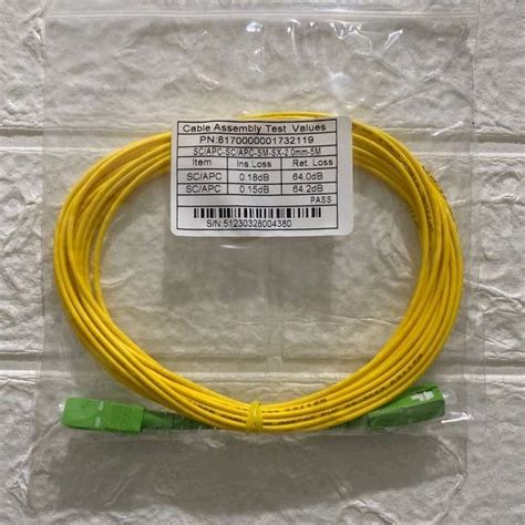 Jual PATCHCORD FIBER OPTIC SC APC TO UPC 5M Shopee Indonesia