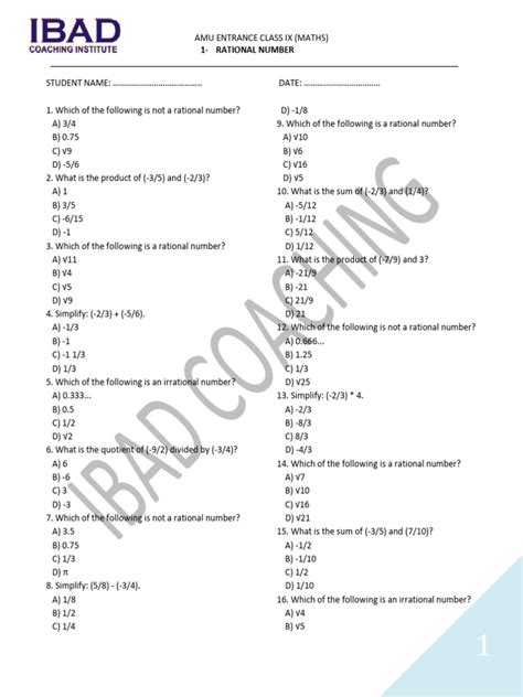 1 Rational Number Download Free Pdf Rational Number Mathematical Concepts