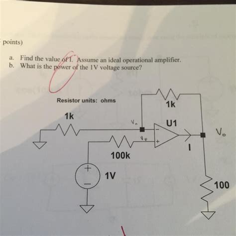 Solved Find The Value Of I What Is The Power Of The 1v
