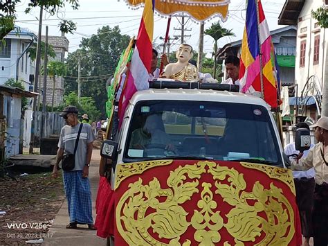 ရွှေကျင်မြို့နယ်တွင် ဝါကျွတ်ကာလ ကုသိုလ်‌‌တော်အဖြစ် ရှင်ဉပဂုတ္တမ‌ထေရ်မြတ် မြို့တွင်းလှည့်လည်ပူဇော