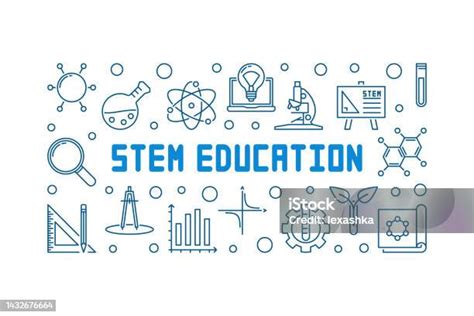 Stem 교육 벡터 개념 개요 수평 일러스트 레이 션 Stem 주제에 대한 스톡 벡터 아트 및 기타 이미지 Stem 주제