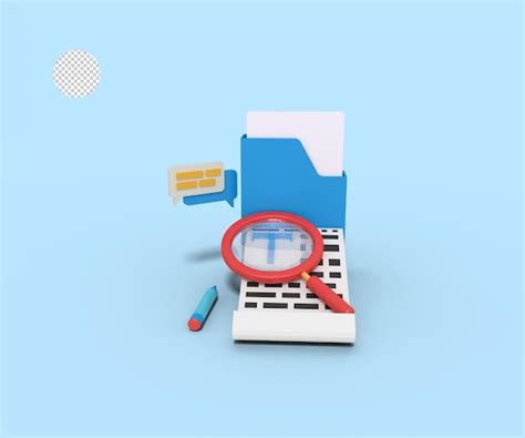 Premium Psd 3d Illustration Of Searching Document In Box Folder