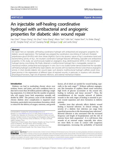 An Injectable Self Healing Coordinative Hydrogel W Pdf