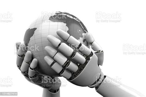 3d 렌더링 행성 지구 에 로봇 손 고립 와 클리핑 경로 에 화이트 배경 스톡 사진 0명에 대한 스톡 사진 및 기타 이미지 0명 3차원 형태 가상현실 Istock