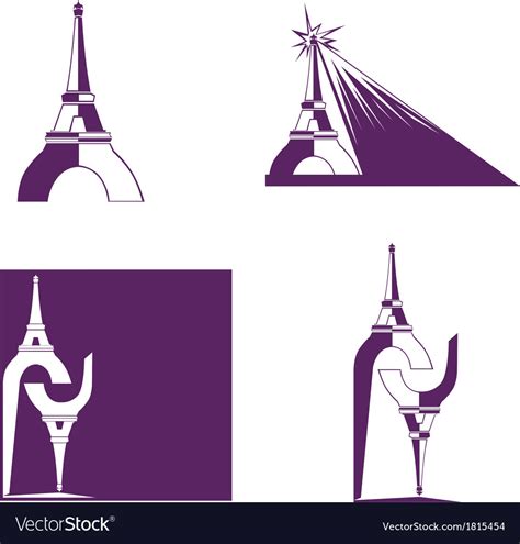 Abstract Eiffel Tower Designs Royalty Free Vector Image