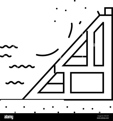 Coastal Power Tidal Power Line Icon Vector Illustration Stock Vector Image And Art Alamy