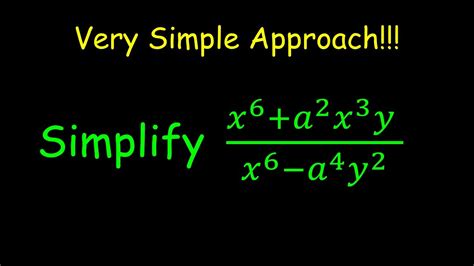 Simplifying A Complex Algebraic Expression Youtube