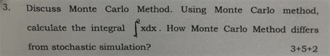 Solved Discuss Monte Carlo Method Using Monte Carlo Method Chegg