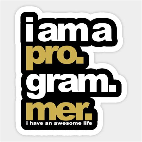 Programmer T Shirt I M A Programmer I Have An Awesome Life Sticker Nerd Artofit