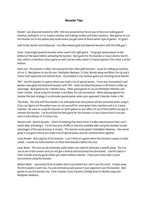 Booster Analysis Pdf