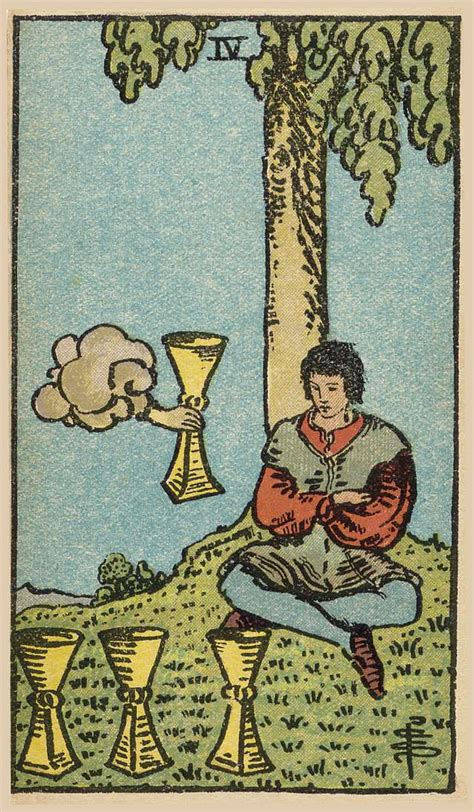 Four Of Cups Tarot Card Meaning Interpretations And Advice For Four Of Cups