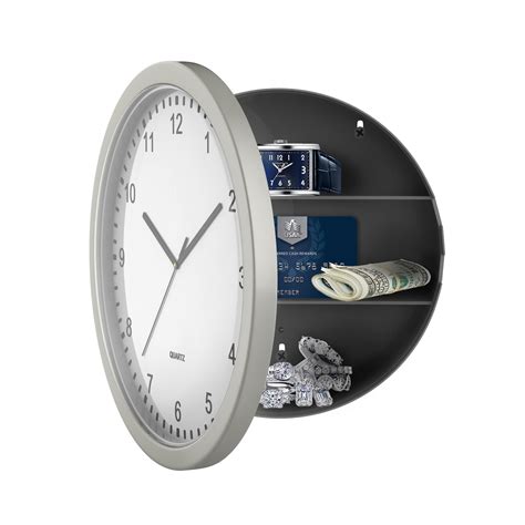 Hidden Compartment Wall Clock10” Battery Operated Working Analog Clock With Secret Interior