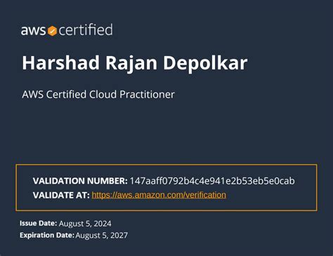 Harshad Depolkar On Linkedin Aws Cloudpractitioner Certification