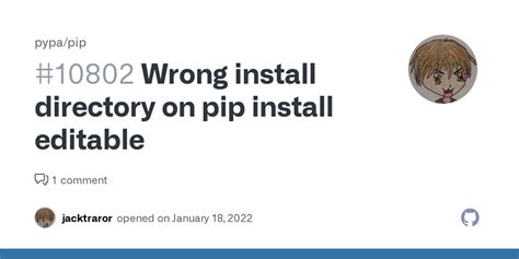 Wrong Install Directory On Pip Install Editable · Issue 10802 · Pypapip · Github