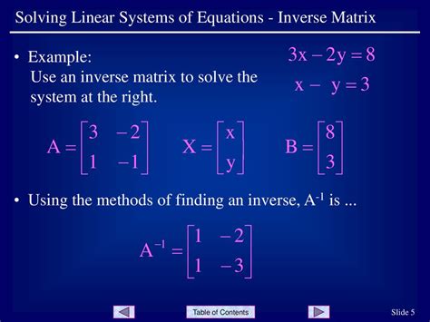 solving linear systems of equations inverse matrix ppt download