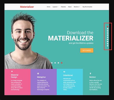 Pagination Page Section Indicators For Vertical Scrolling User