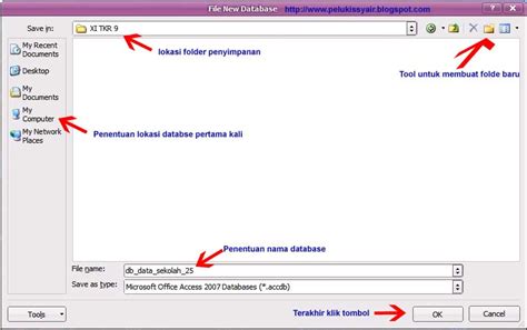 Cara Membuat Database Baru Di Ms Access 2007 Pelukis Syair