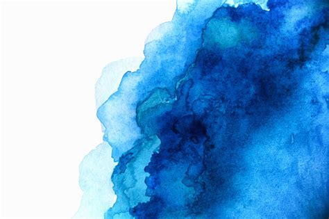 맹검액 추상적임 라이트 블루 워터컬러 배경기술 흰색 바탕에 그림자와 수채화에 대한 스톡 사진 및 기타 이미지 수채화 질감 파란색 Istock