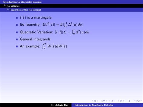 Ito Calculus Introduction
