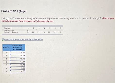 Solved Using A07 And The Following Data Compute