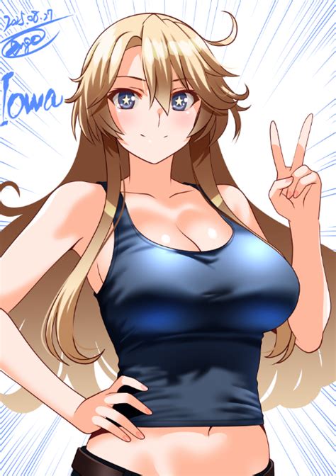 Engo Aquawatery Iowa Kancolle Kantai Collection 1girl Alternate Costume Artist Name