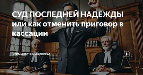 СУД ПОСЛЕДНЕЙ НАДЕЖДЫ или как отменить приговор в кассации Криминальный Адвокат Дзен