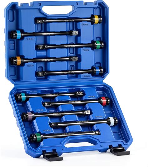 Omt Torque Limiting Extension Bar Set 10pc 12 Drive 8 Inch Color
