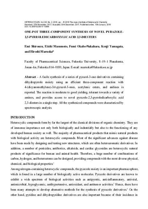 Pdf One Pot Three Component Synthesis Of Novel Pyrano[3 2 E]pyrazolo[1 5 A]pyrimidines And