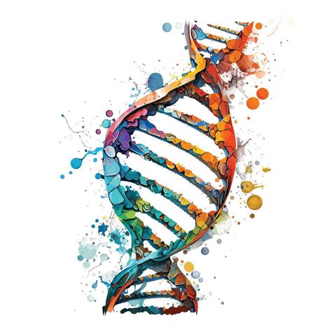 Watercolor Dna Helix 21849616 Vector Art At Vecteezy