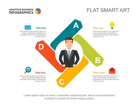 Free Vector Five Elements Process Chart Template For Presentation