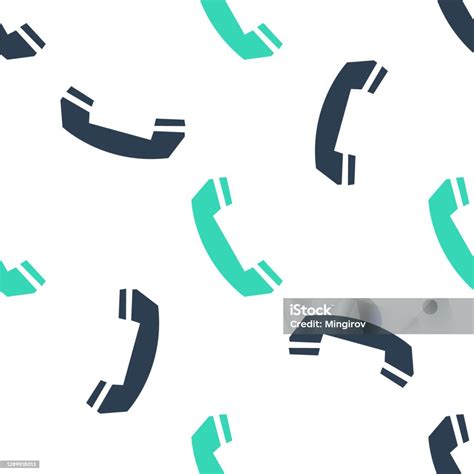 녹색 전화 단말기 아이콘 흰색 배경에 원활한 패턴을 격리 전화 표지판입니다 콜 지원 센터 기호입니다 통신 기술 벡터 Brand Name Online Messaging