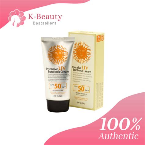 3W CLINIC Intensive UV Sunblock Cream SPF 50 PA+++ 70ml | Lazada PH