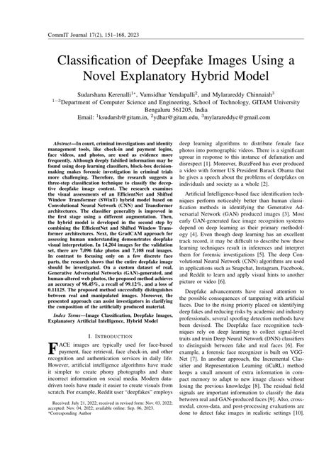PDF Classification Of Deepfake Images Using A Novel Explanatory Hybrid Model