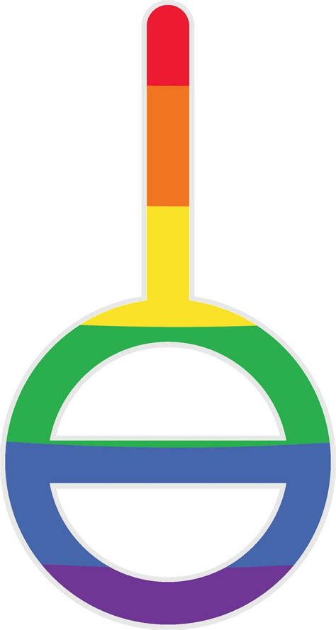 Asexual Sex Orientation Gender Symbol Vector Illustration In Rainbow