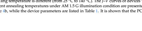 Summarized Photovoltaic Parameters From J V Curves Of Cdte Nc Solar Download Scientific Diagram
