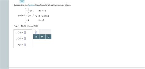 Solved Suppose That The Function Fis Defined For All Real