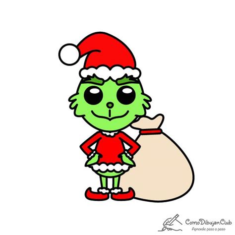 Cómo Dibujar Al Grinch Kawaii Comodibujarclub