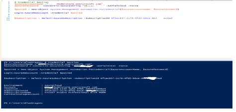 Powershell Login Azurermaccount Wont Log In Using Pscredential Stack Overflow